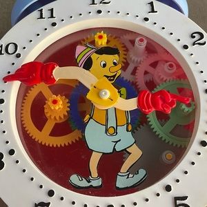 Disney | Toys | Walt Disney Pinocchio Tell Time Vintage Toy Clock Made ...